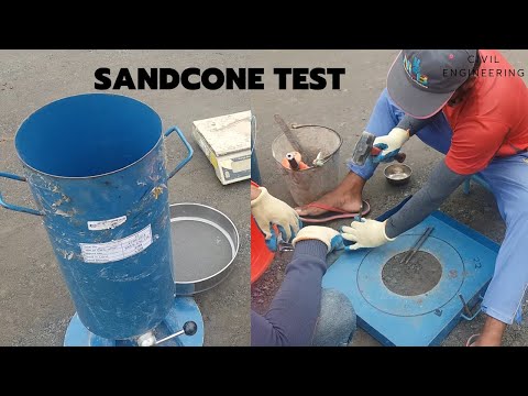 Sand cone test for ABC (Field density testing)