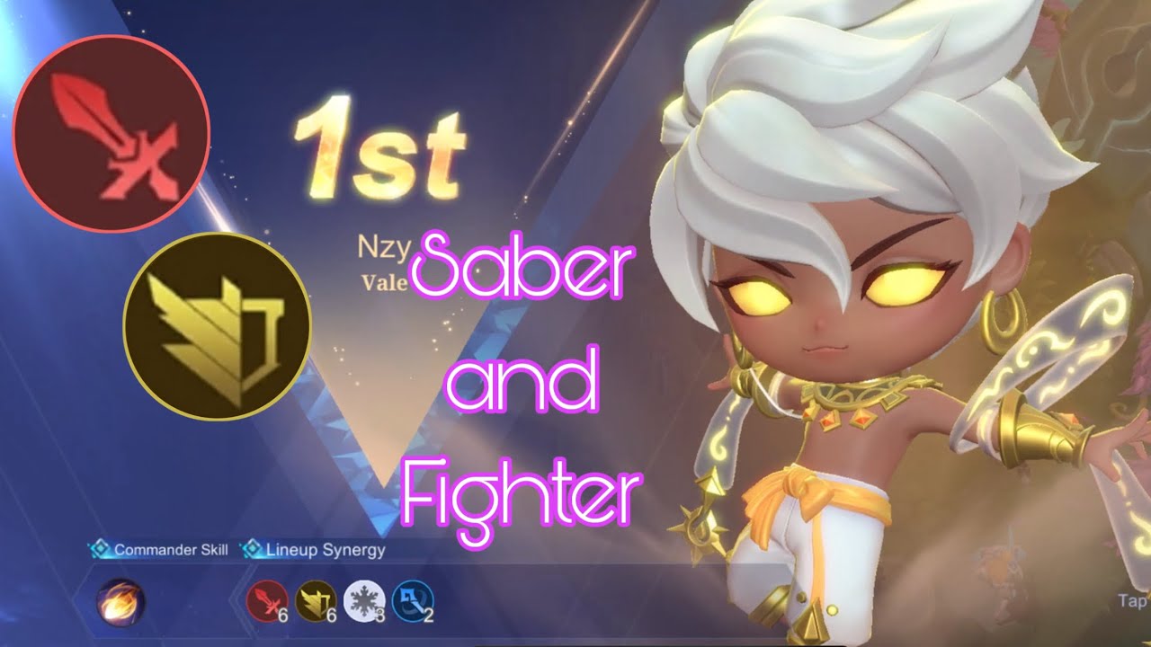 Magic chess Vale skill 1, Saber and Fighter synergy - YouTube