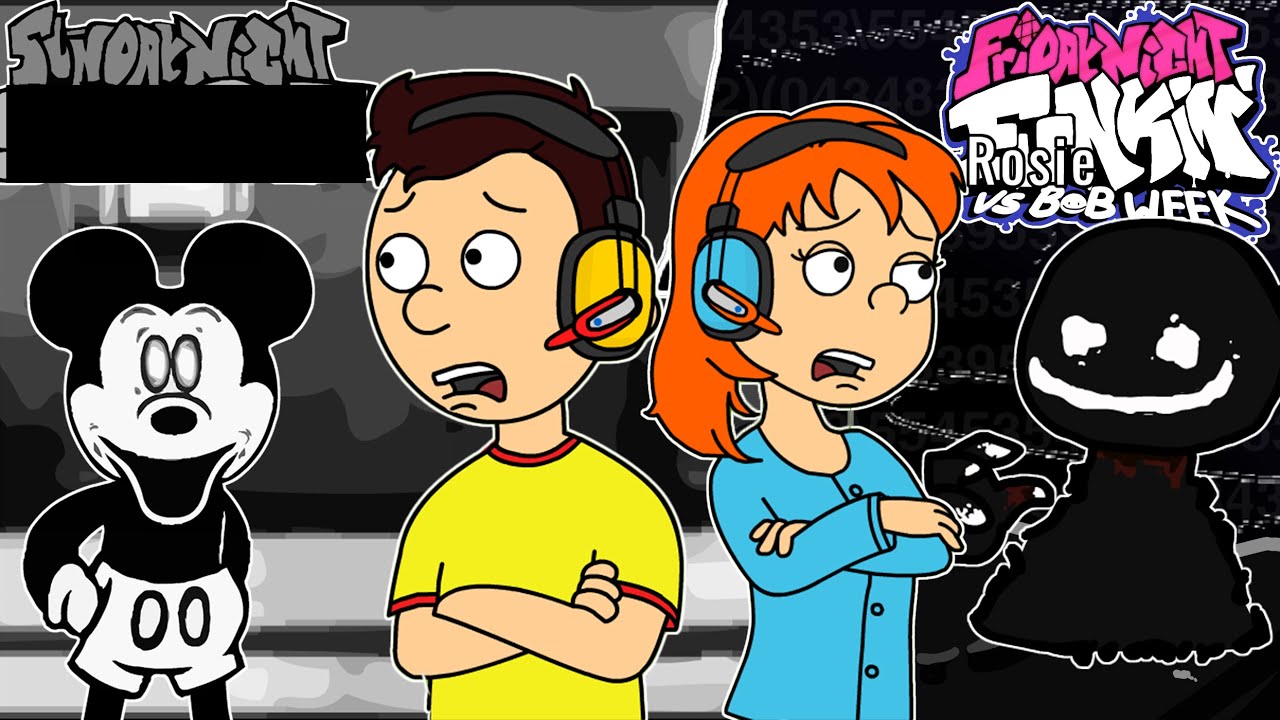 Caillou VS Mickey Mouse and Rosie VS Bob | Friday Night Funkin' Mods ...