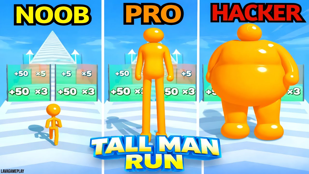 Tall Man Run Noob vs Pro vs Hacker - YouTube