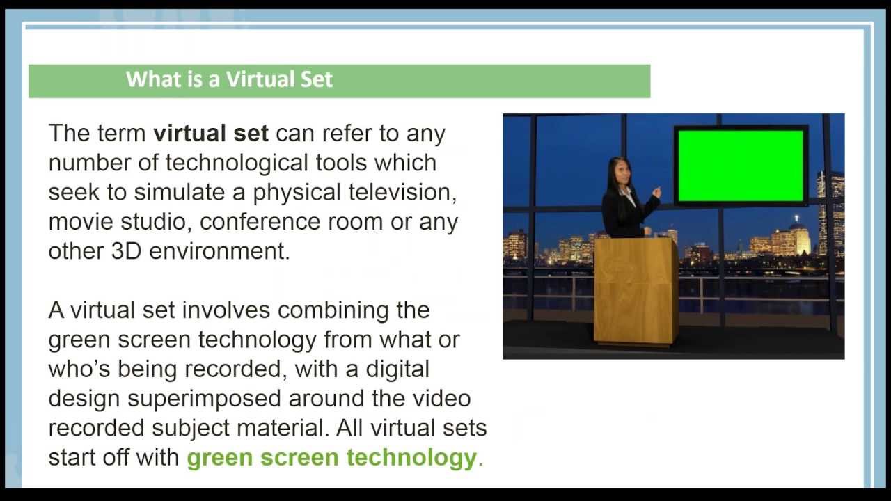 How to use Virtual Sets / Green Screen / News Room - YouTube