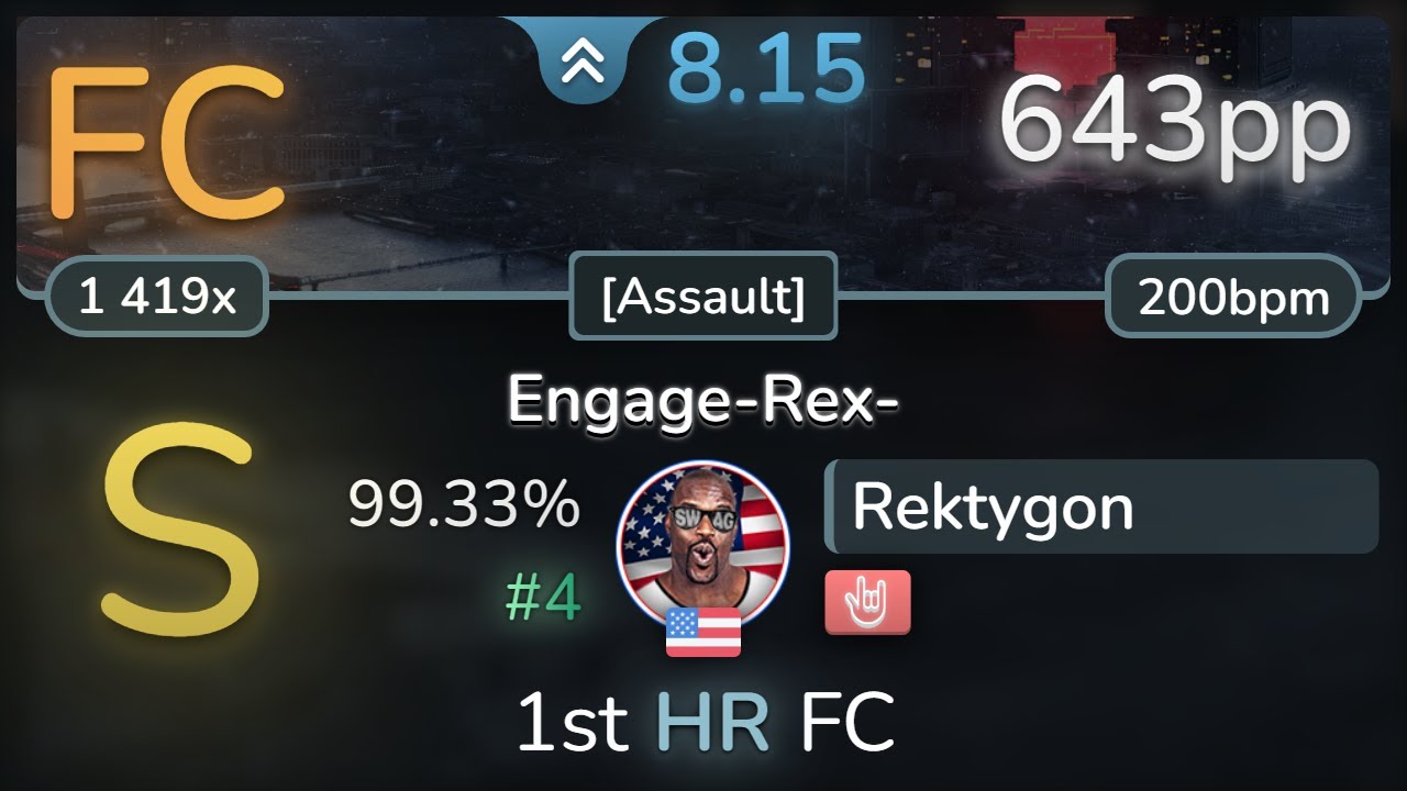 8.1⭐ Rektygon | Getty vs. DJ DiA - Engage-Rex- [Assault] +HR 99.33% FC ...