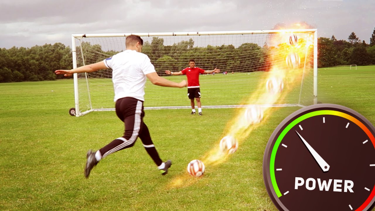 500 MPH POWER FOOTBALL CHALLENGE!! - YouTube