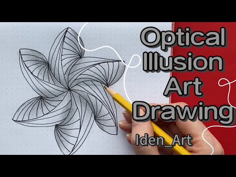 How to draw - Easy 3D Flower Illusion - YouTube