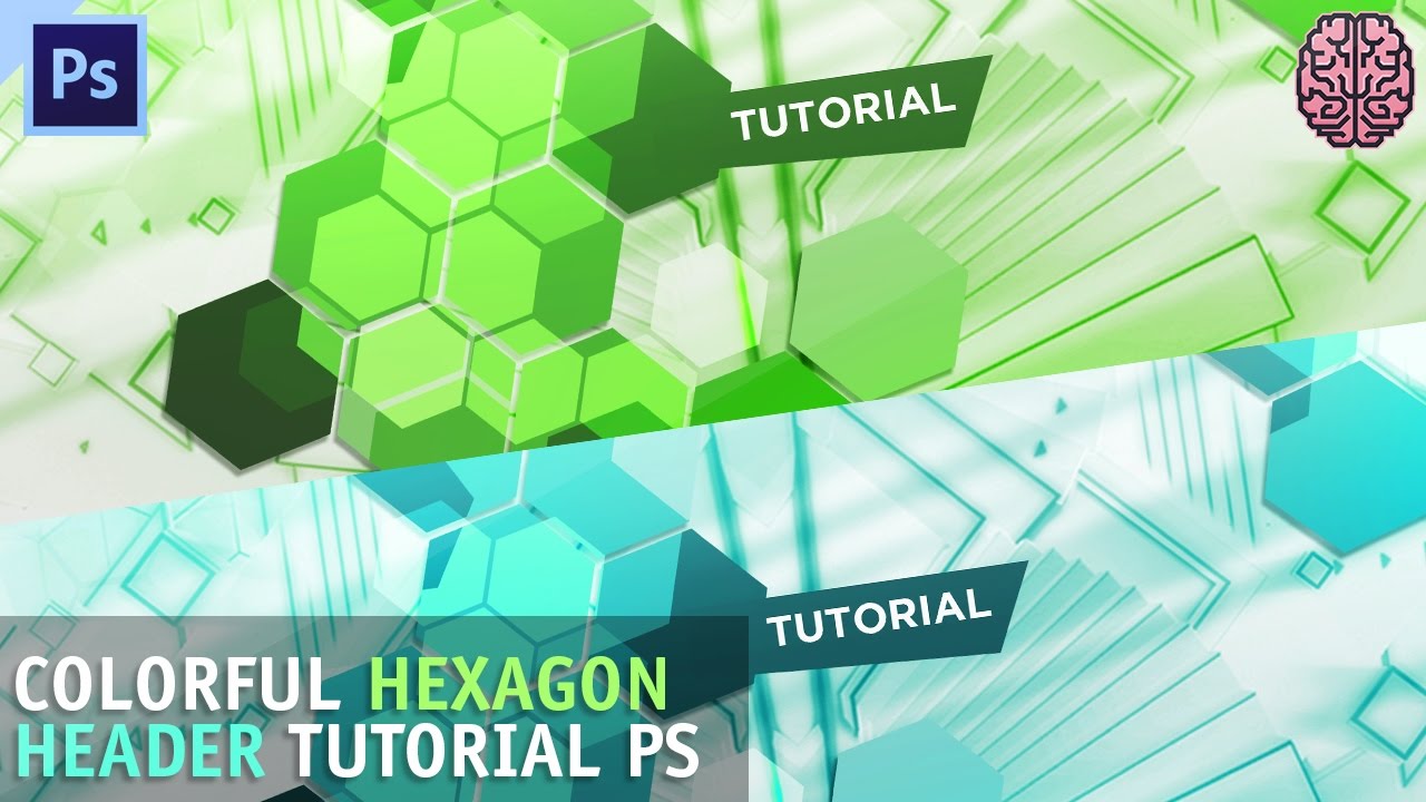 Tutorial: Colorful Hexagon Header/Banner | Photoshop CC by Qehzy - YouTube