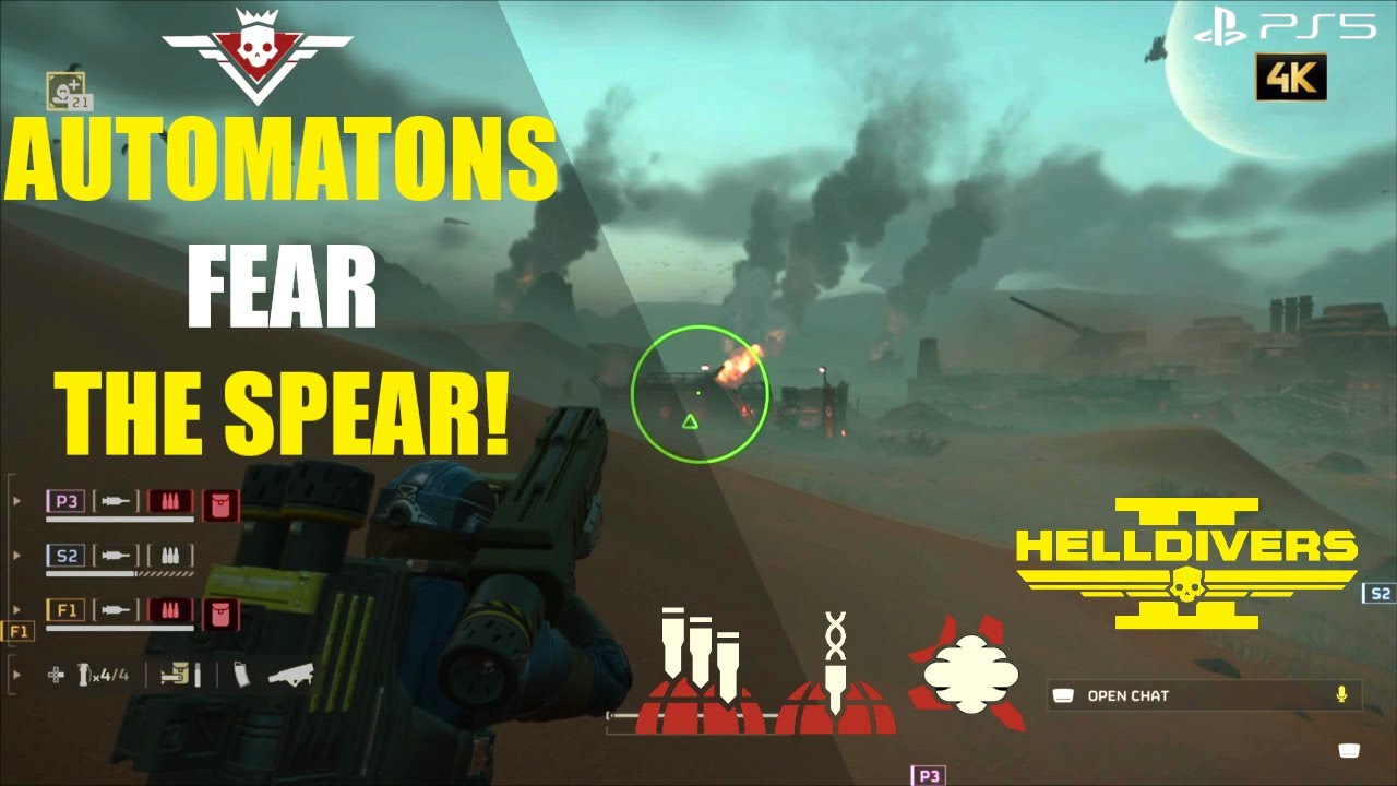Helldivers 2 Automaton's FEAR The SPEAR! - Helldive (Intro Only Commentary) PS5 4K - YouTube
