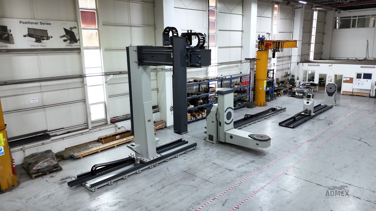 ADMEX SPN-L & SPN-I Positioner and SGP Pillar Gantry - YouTube