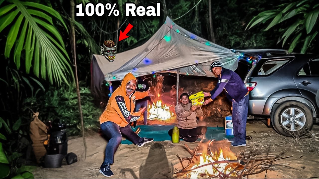 Night Camping In Dangerous Animal Forest 😰 | camping with scary Animal ...