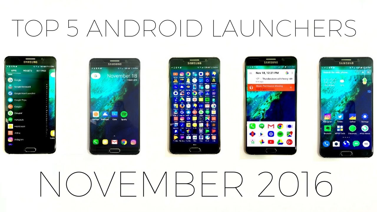 Top 5 Android Launchers November 2016! - YouTube