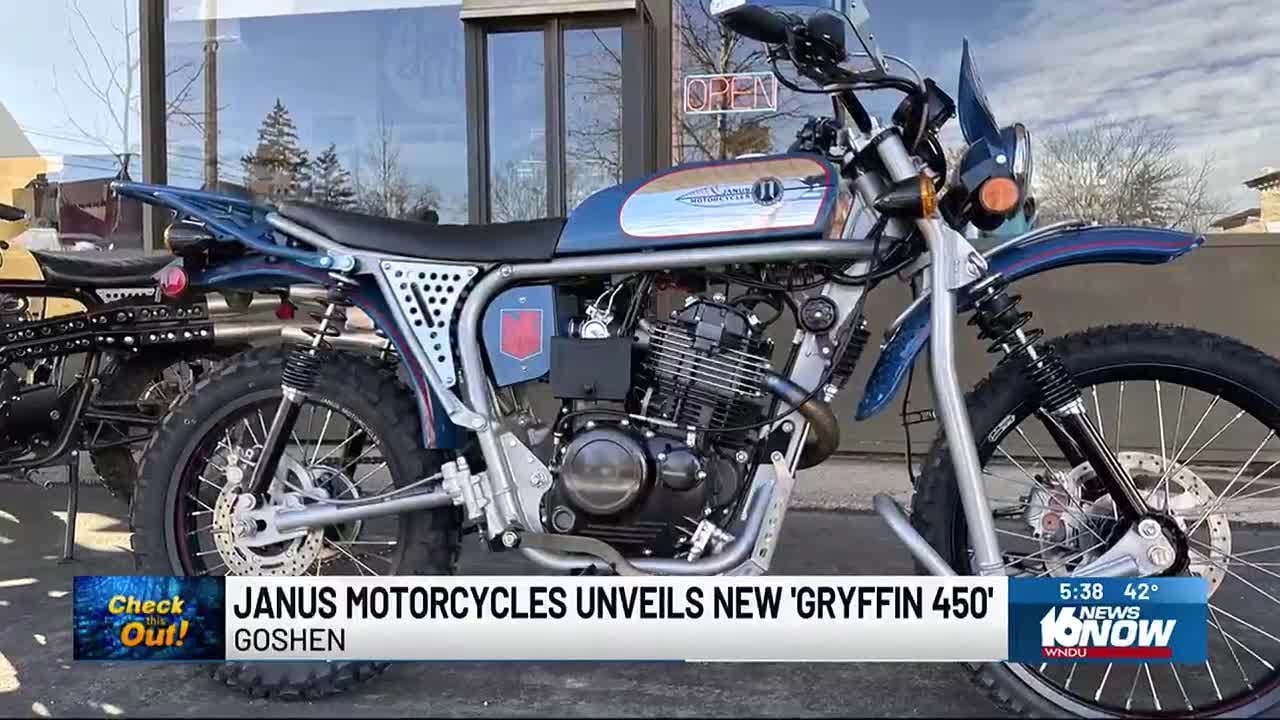 Janus Motorcycles of Goshen unveils new Gryffin 450 model - YouTube
