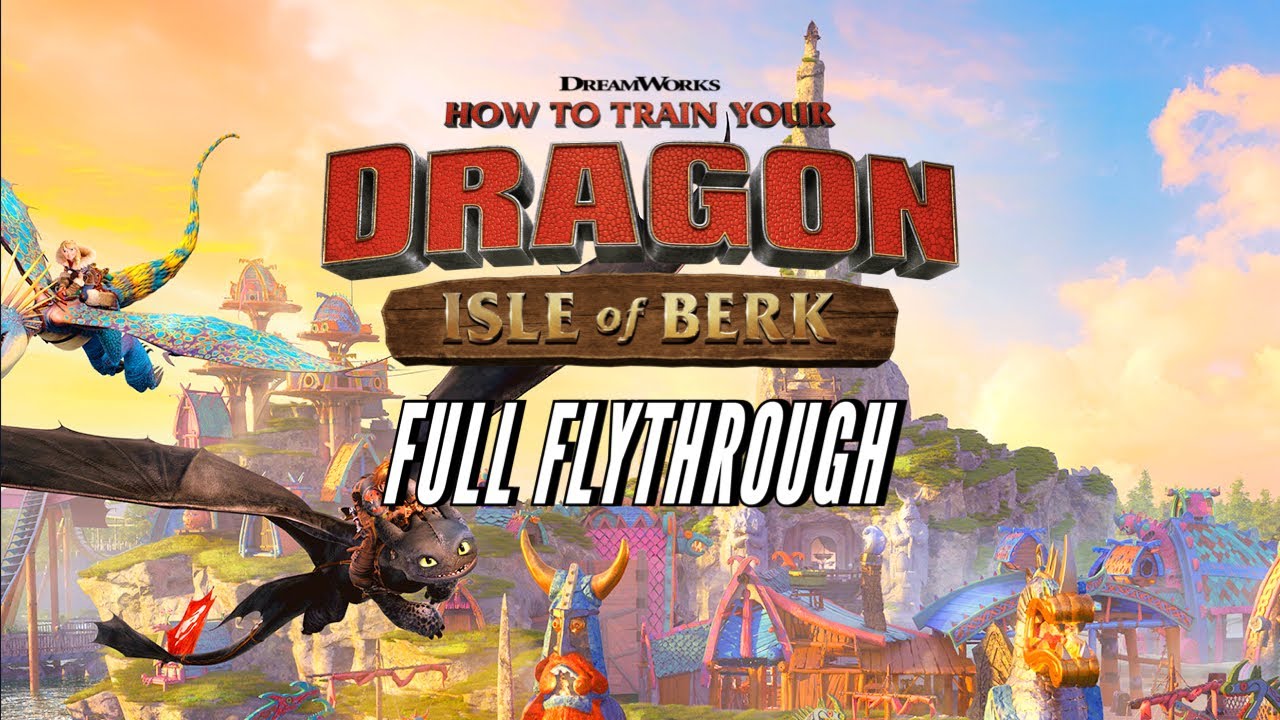 How To Train Your Dragon: Isle of Berk Full Fly through Epic Universe ...