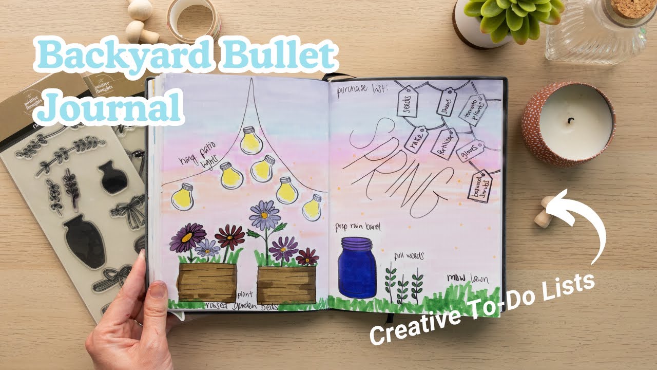 Garden Bullet Journal with Me | No Talking - YouTube