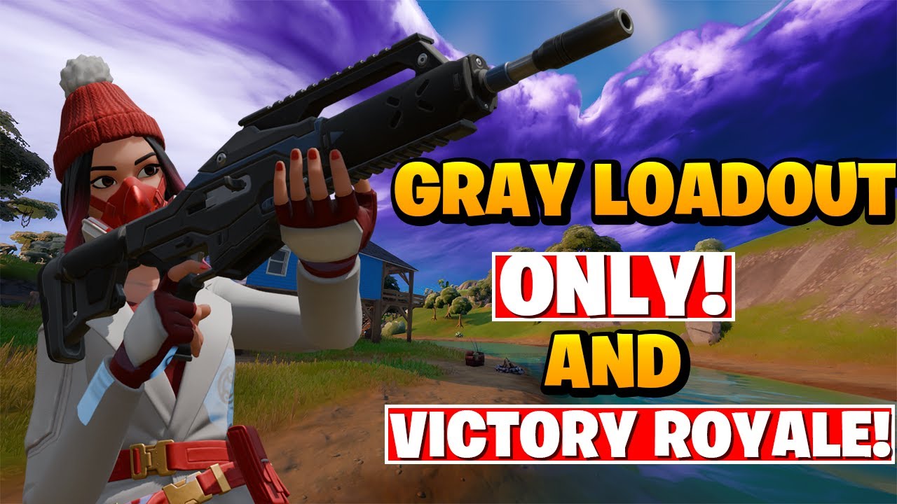 Victory ROYALE with The GRAY ONLY CHALLENGE in Fortnite! - YouTube