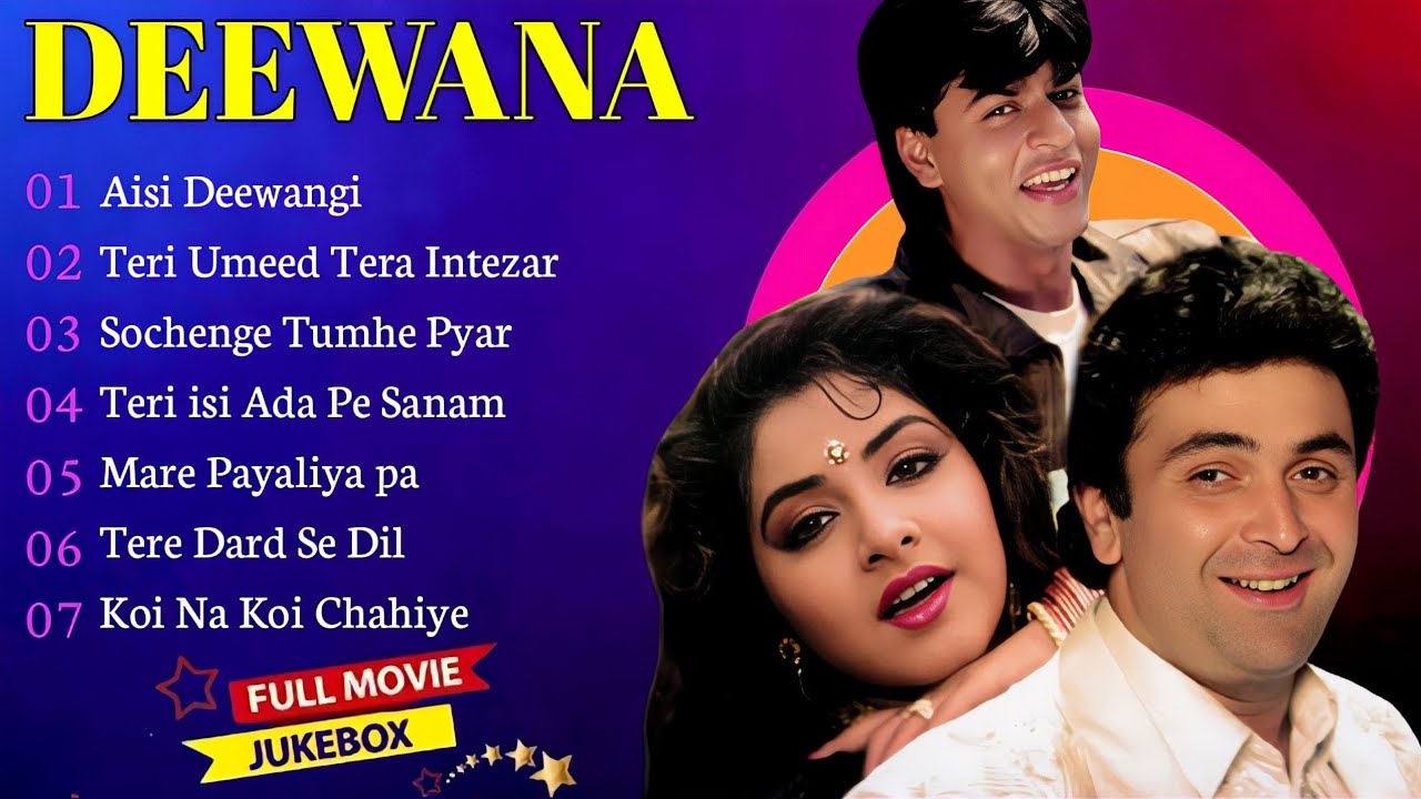 💞Deewana Movie All Songs💞Audio Jukebox ️Rishi Kapoor💓Divya Bharti💕 ...