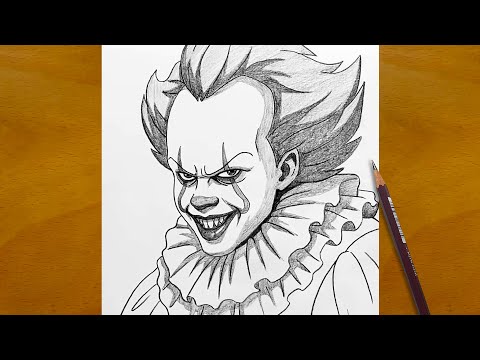 How to Draw Pennywise Step by Step | Easy Horror Drawing