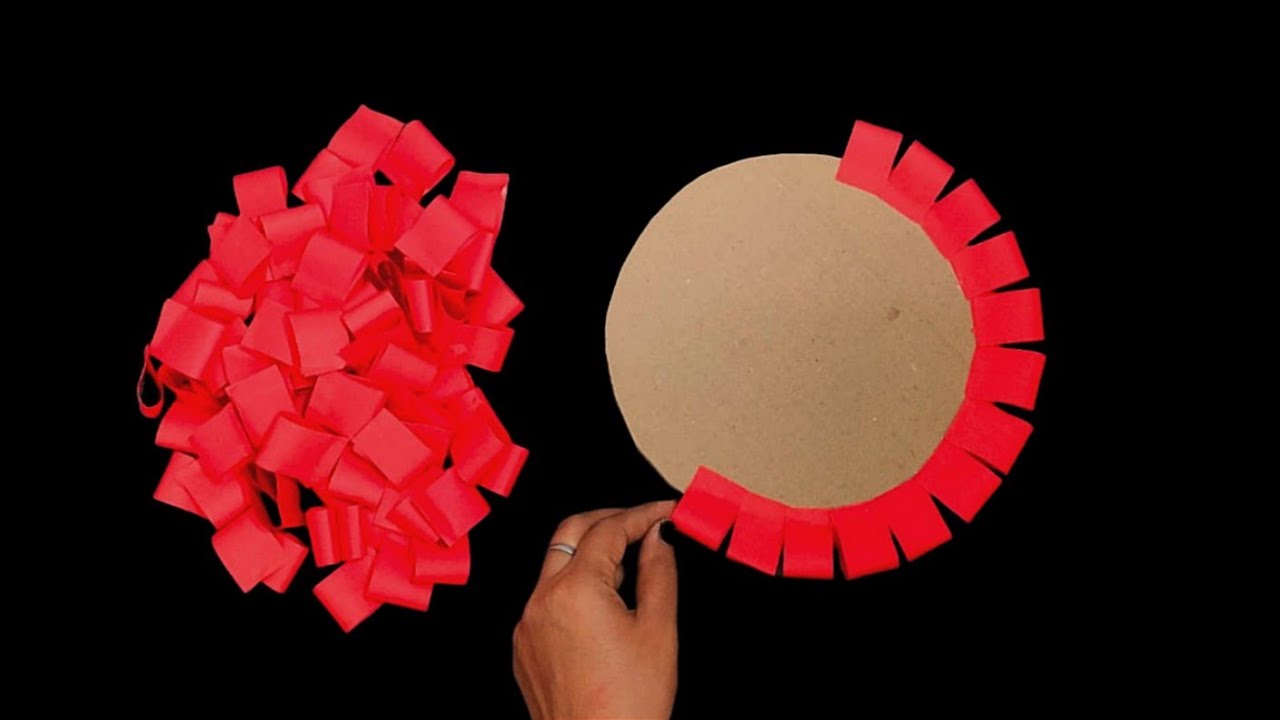 Beautiful Red Paper Wall Hanging /Paper Craft For Home Decoration /Wall ...
