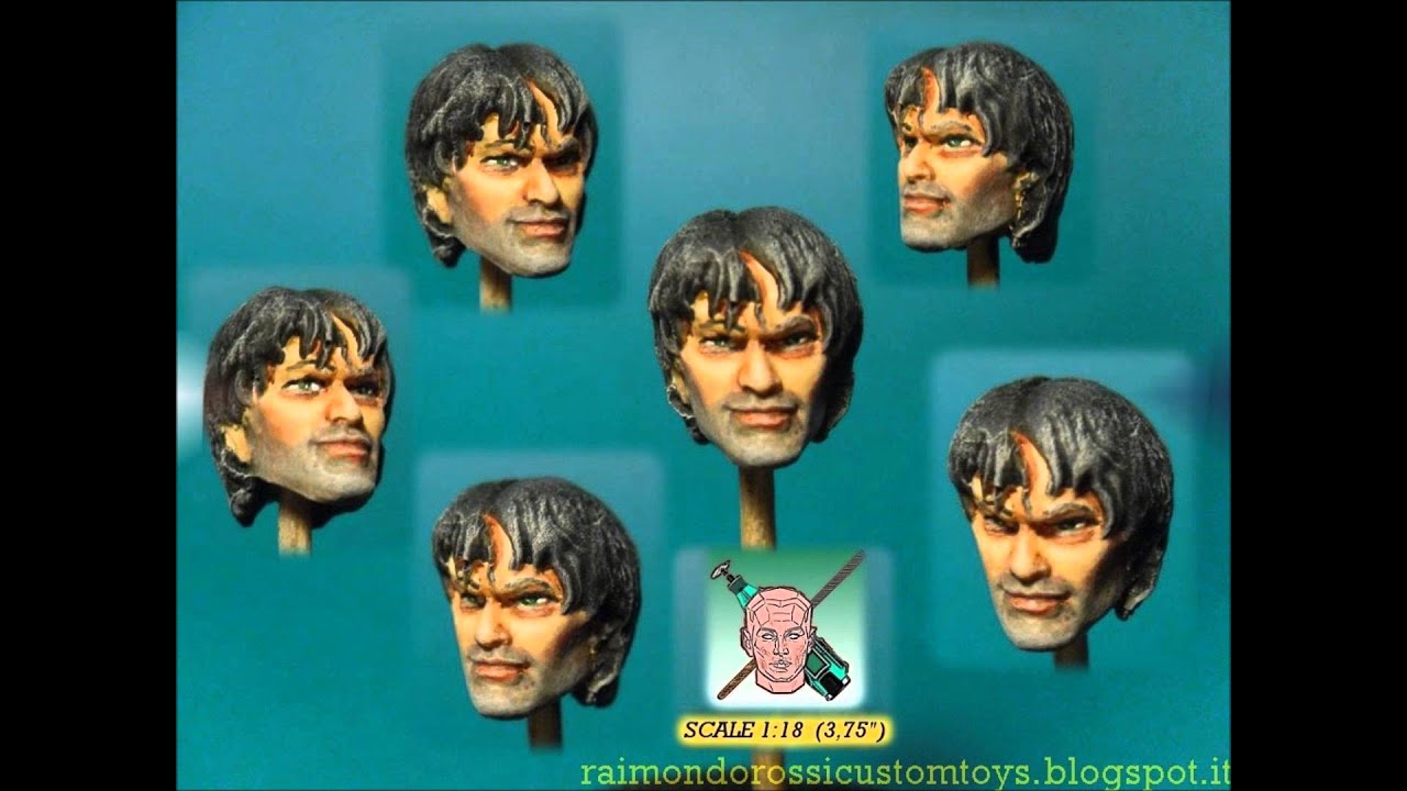 Custom evil bad guy action figure 3,75 inches headsculpt - YouTube