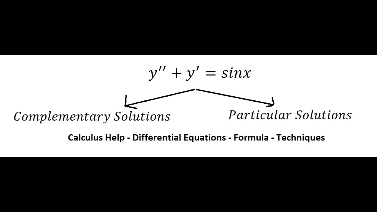 Calculus Help: Differential Equations: y''+y'=sinx -Complementary ...