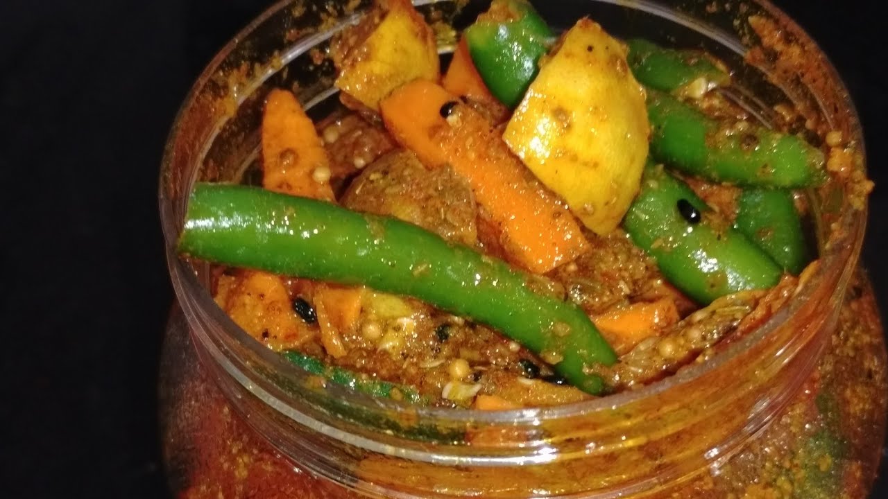 मिक्स अचार || mix achar || How to make tasty & spicy mix achar - YouTube