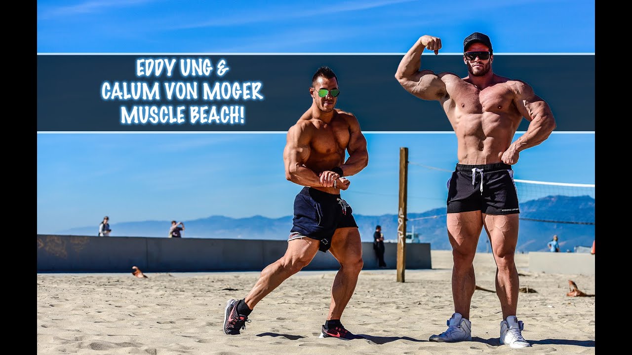 Eddy and Cal Von Moger - Muscle Beach - YouTube