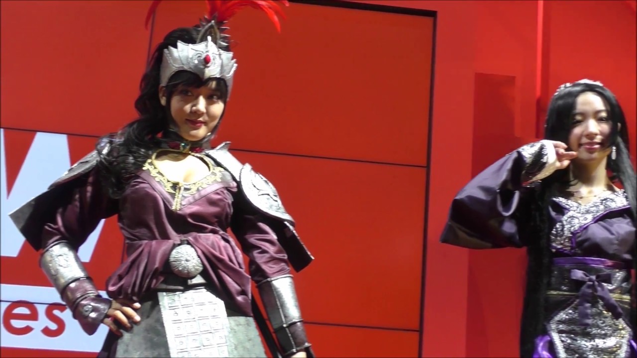 東京ゲームショウ2018 コスプレコンパニオン：「三国覇王戦記」6waves - YouTube