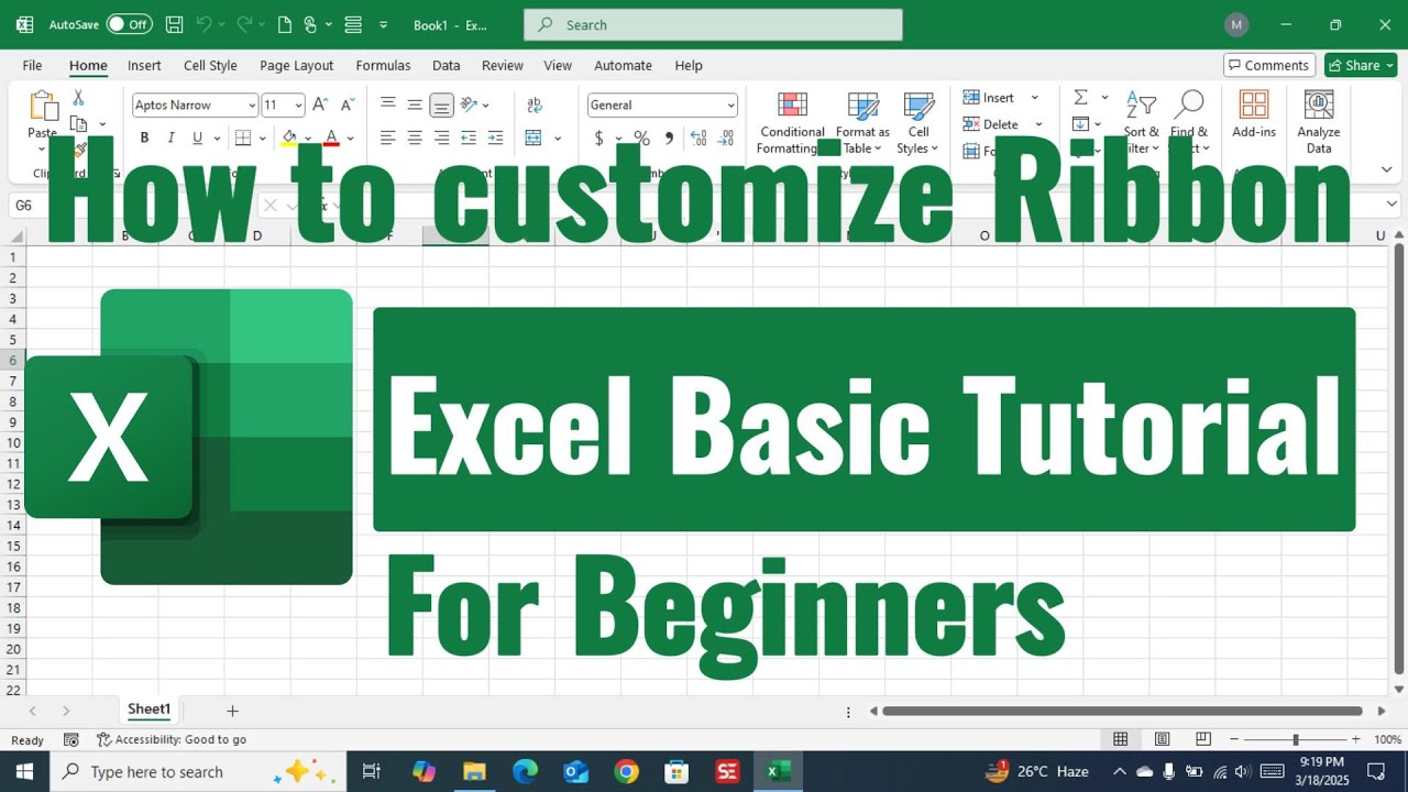 How to Customize Excel Ribbon - All You Need To Know - Excel Basic ...