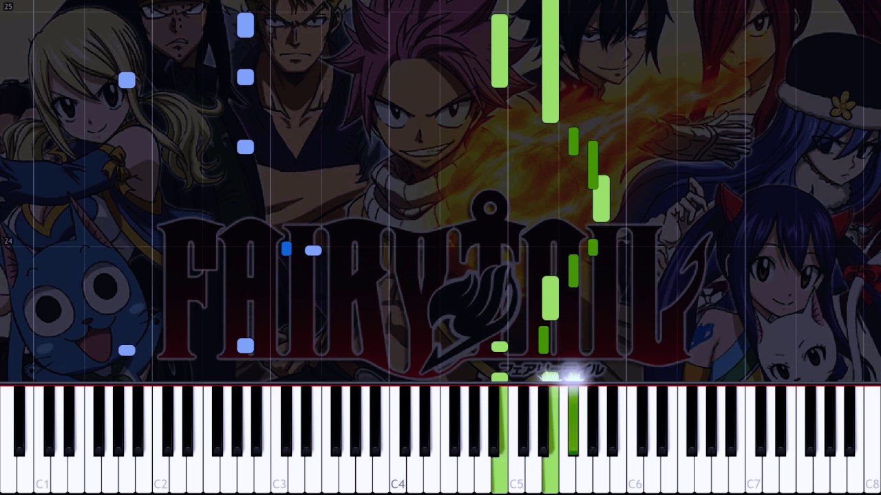 Fairy Tail - Opening 1: Snow Fairy [Piano Tutorial] (Synthesia) - YouTube