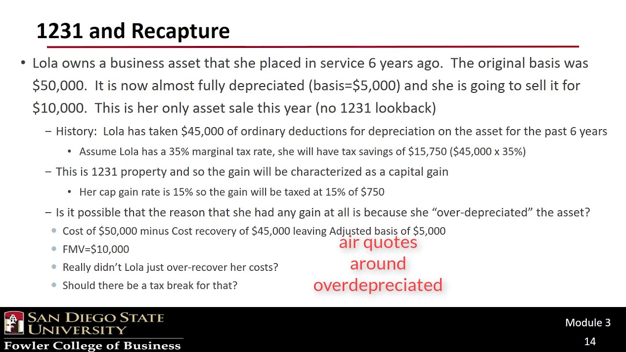 ACCTG Video T8E 1231 Depr Recapture - YouTube