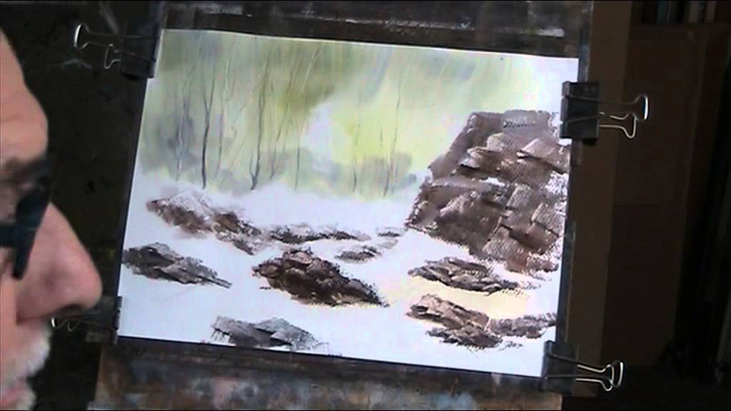 Painting a Rocky Stream in watercolour After Ron Ransen - YouTube