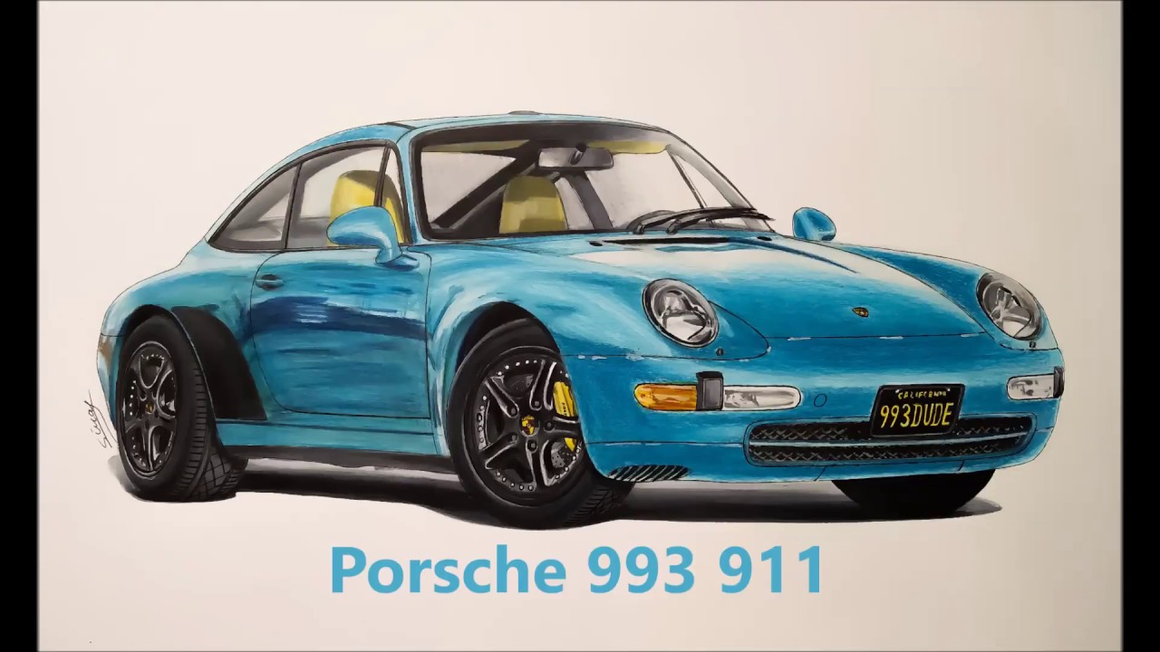 Porsche 911 drawing - YouTube