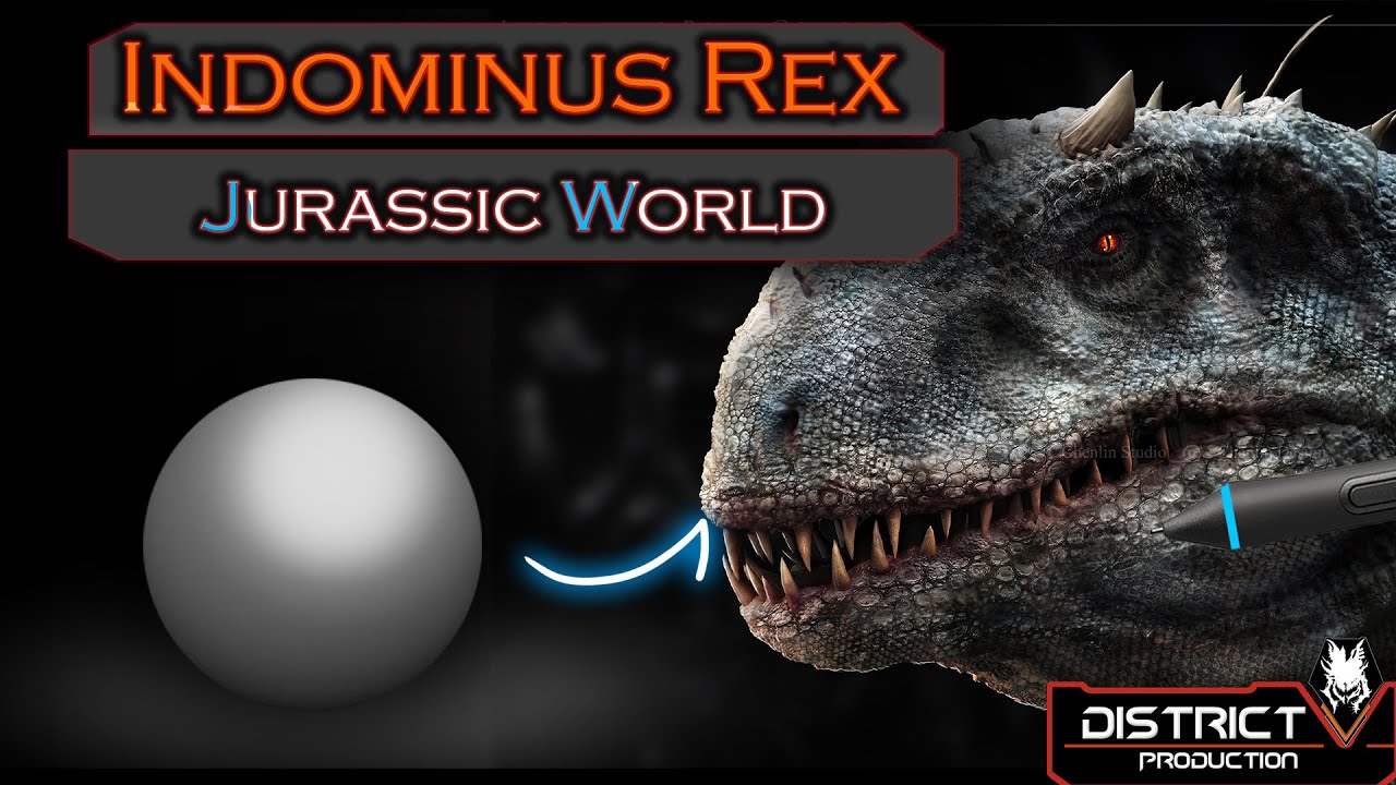 Indominus Rex | Jurassic World | How to sculpt with Zbrush Redesign Fan ...
