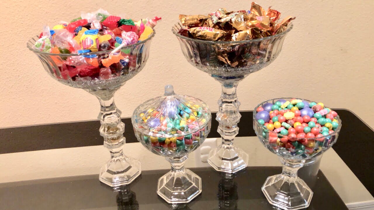 DIY dollar tree cute candy stands - YouTube