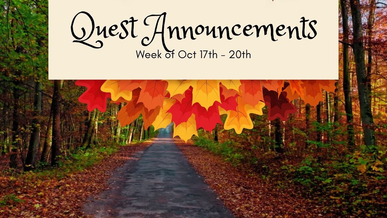 Oct 17 20 Announcements - YouTube