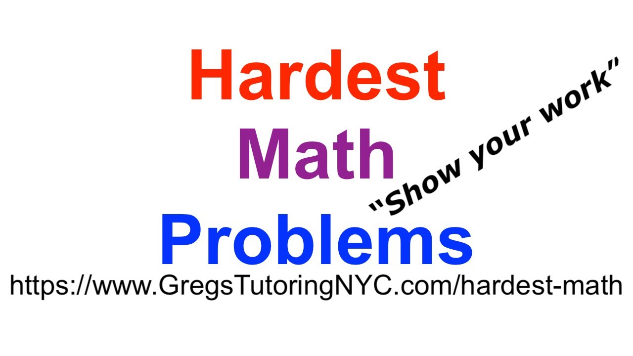 Math | Hardest Problems | Show Your Work | Grade 7 Part 1a #ITeachMath ...