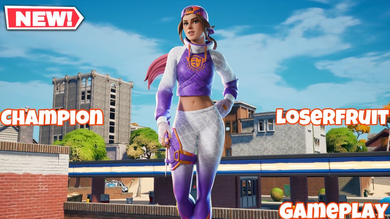 Fortnite Champion Loserfruit Skin Gameplay (FNCS Legends Full Showcase ...
