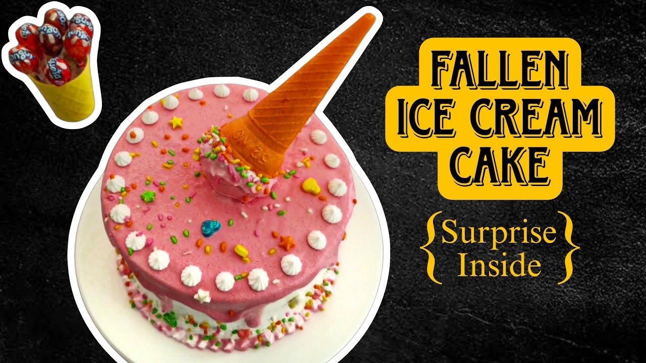 Fallen Ice Cream Cake | Cake Designs | Cake Decorating Ideas | DIY ...