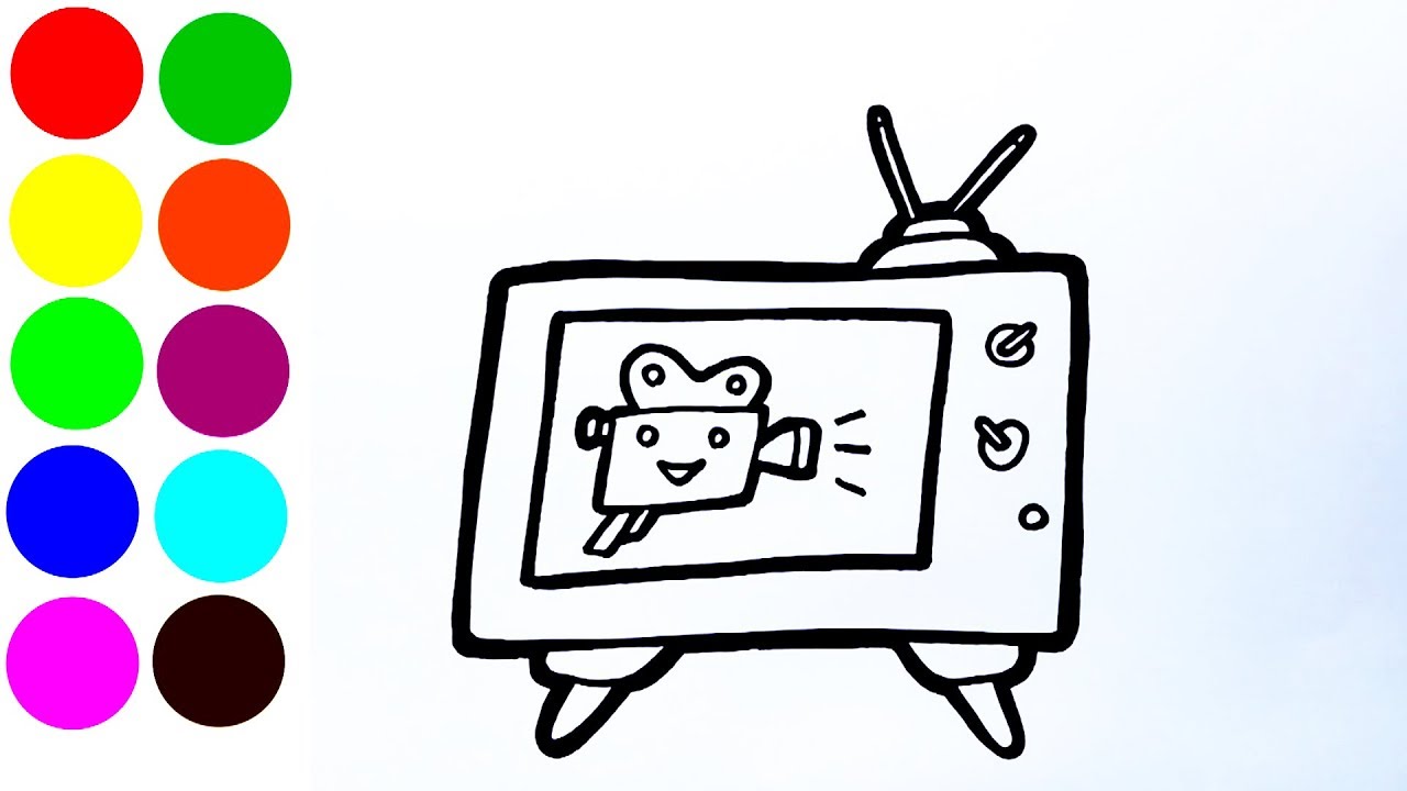 Coloring TV | Paint for toddlers and drawing for kids | วาดภาพระบายสี ...