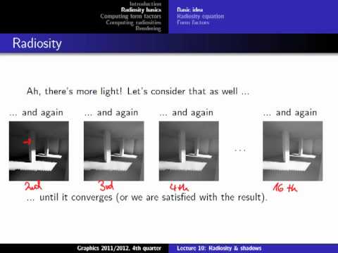 Computer Graphics 2012, Lect. 10(1) - Radiosity - YouTube
