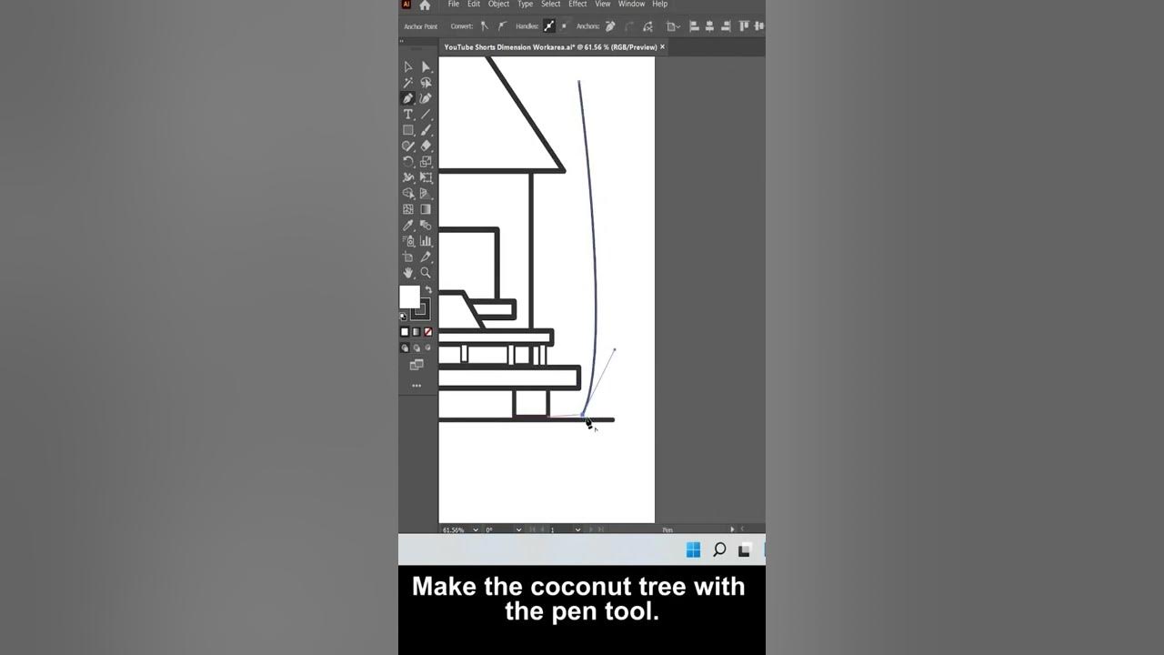 Adobe illustrator CC Tutorial - How to make a Beach House Landscape ...