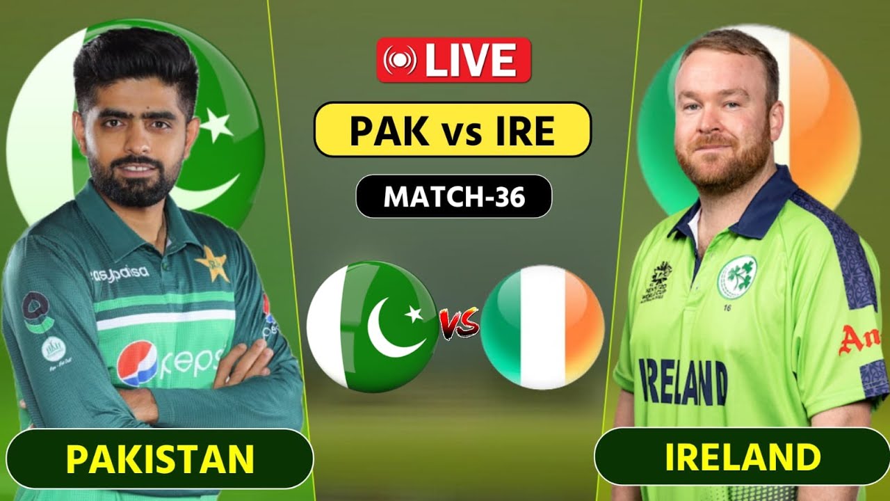 Pakistan vs Ireland Live World Cup | PAK vs IRE Live | T20 World Cup ...