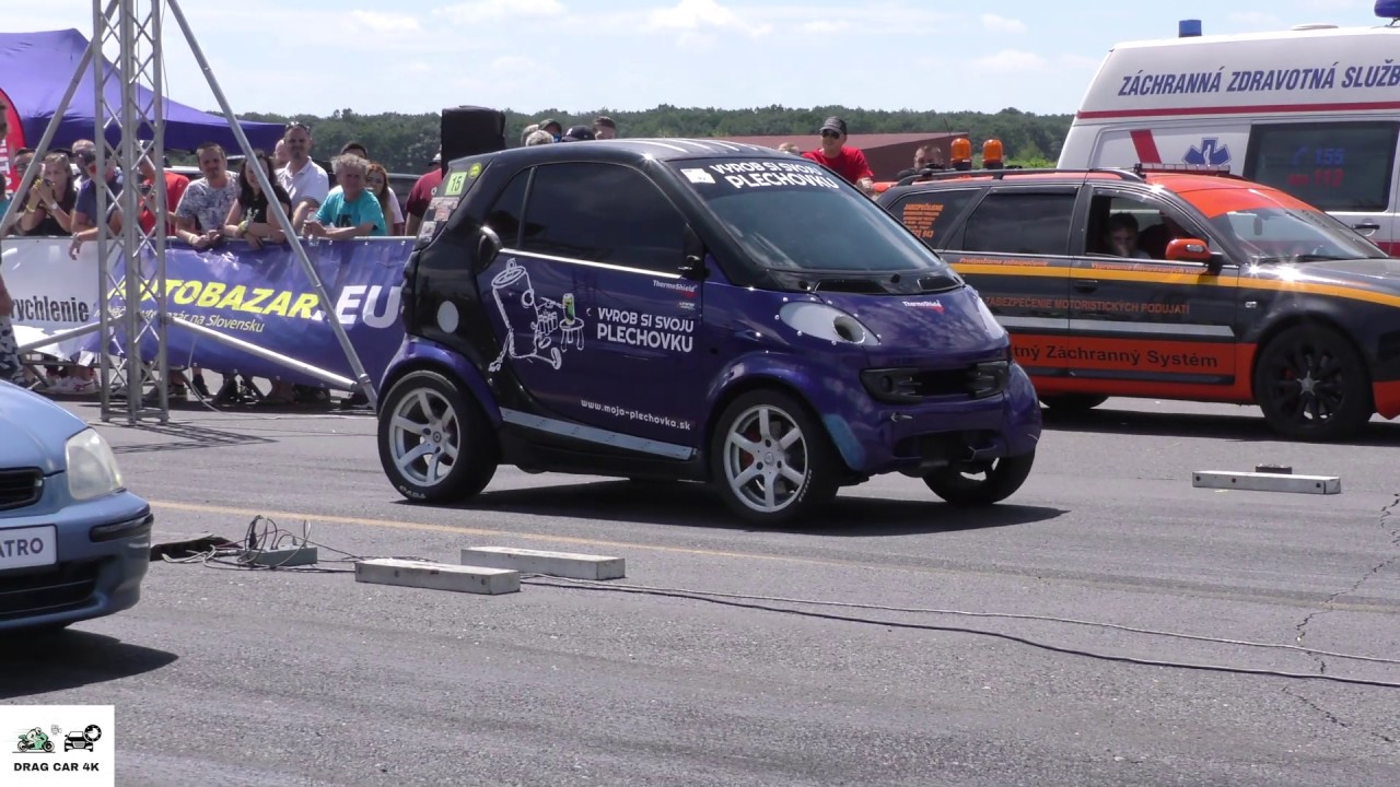 Smart Car Turbo boosted vs Honda Civic drag race 1/8 mile 🚦🚗💥 4K UHD ...
