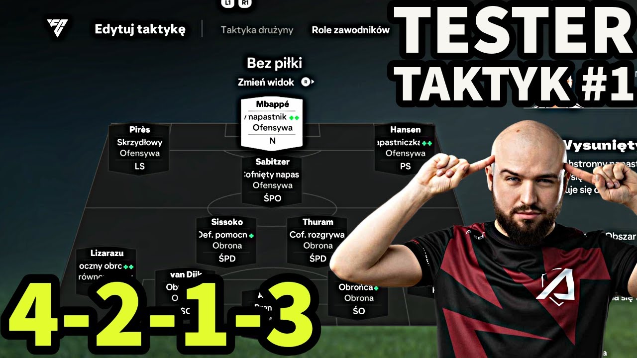 4-2-1-3 - NAJLEPSZA TAKTYKA po PATCHU do GRY SKRZYDŁAMI w FC25?! TESTER ...