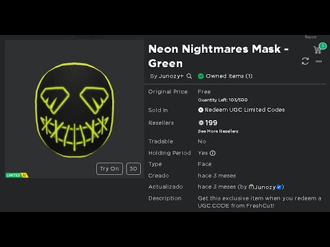 Sniping Neon Nightmares Mask - Green | #391 - YouTube