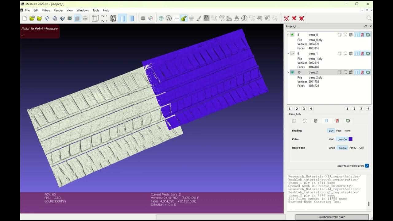 MeshLab tutorial manipulation of aligned 3D models - YouTube