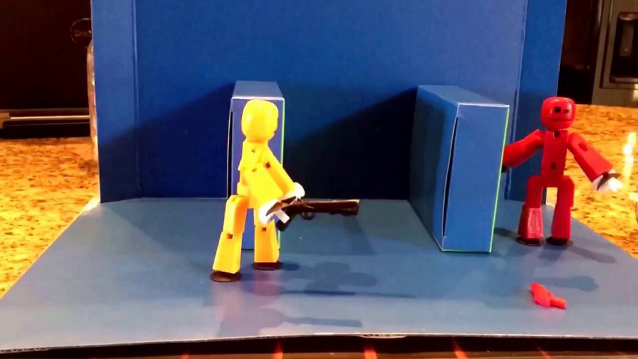 Stickbot animation. Gun fight!!!!! - YouTube