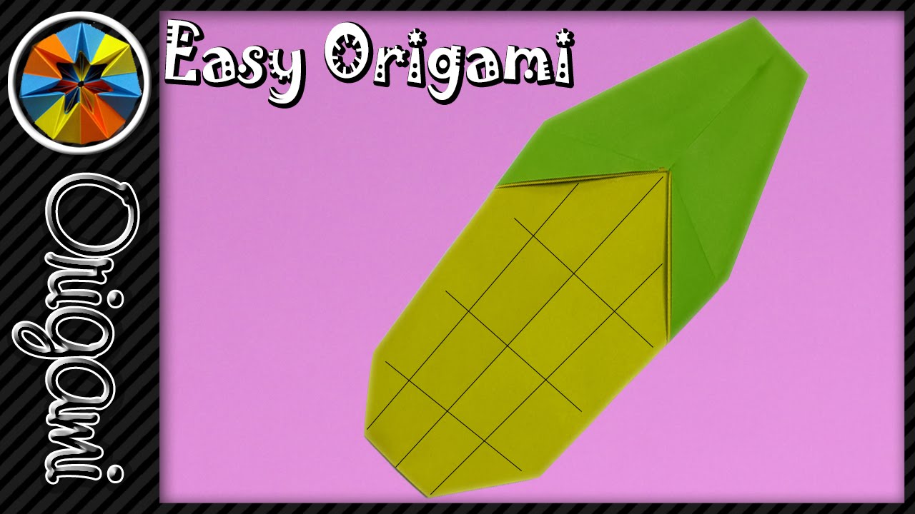 how to make a paper easy origami corn 옥수수종이접기 색종이만들기 - YouTube