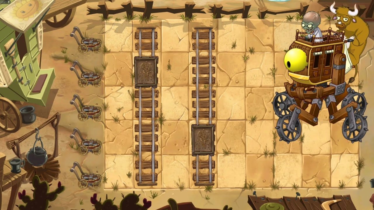 pvz 2 wild west dr zomboss defeated zombot war wagon #zombie # ...