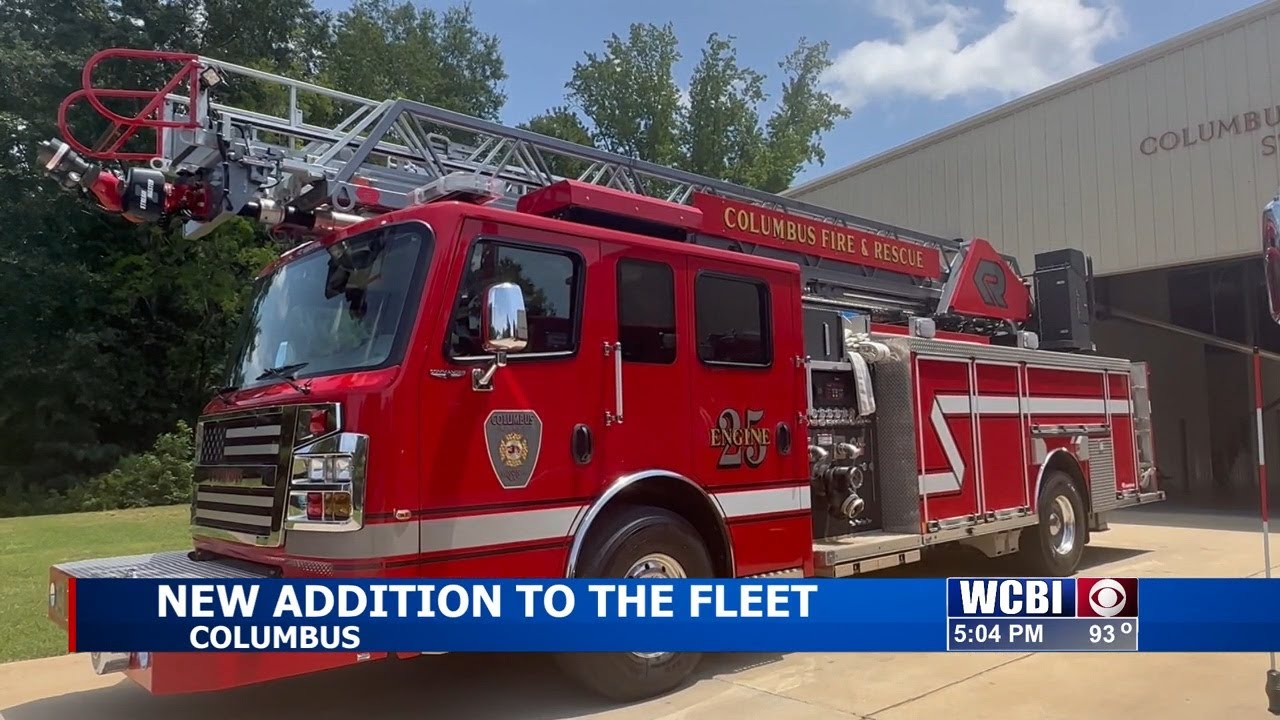 Columbus Fire and Rescue celebrates adding new fire truck - YouTube