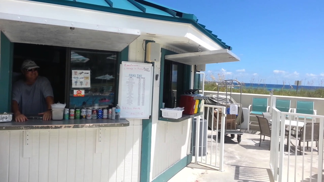 Edgewater Beach Destin Tiki Hut Food Service - YouTube