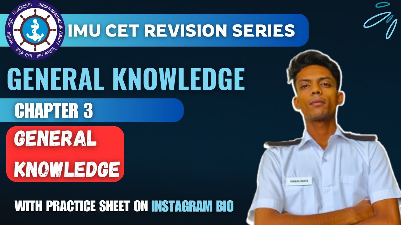 LEC 3 General Knowledge for IMU CET GENERAL KNOWLEDGE # ...